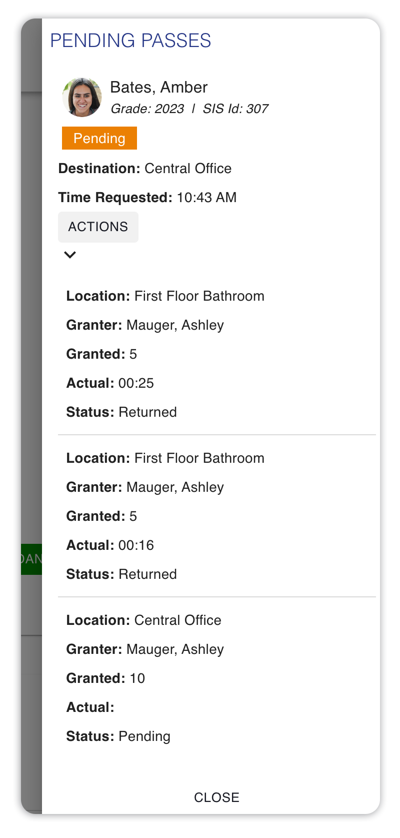 Student Pass Requests – Enriching Students Support Desk